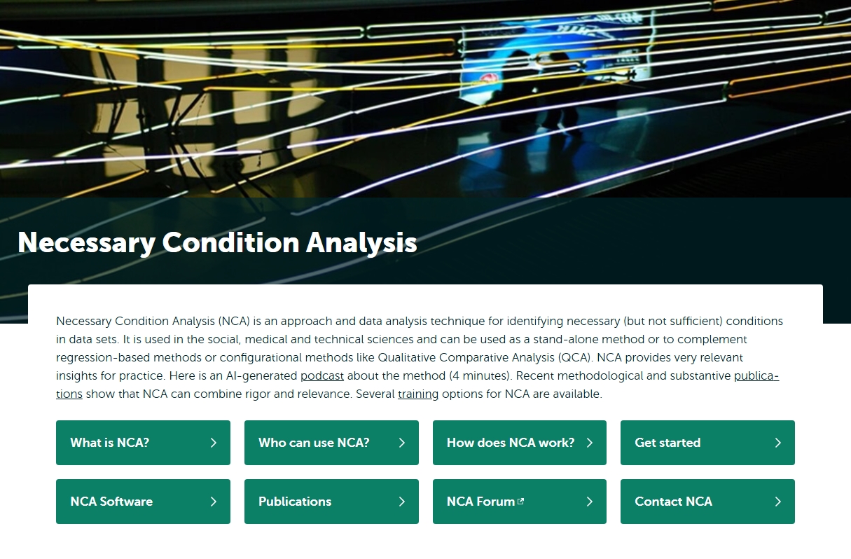 Necessary Condition Analysis (NCA)